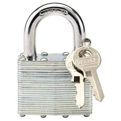 Draper 50mm Laminated Steel Padlock 14021 | DIY at B&Q