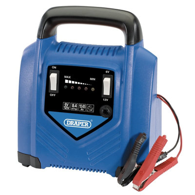 Draper 6/12V Battery Charger, 8.4A, 10 - 85Ah 70546 | DIY at B&Q