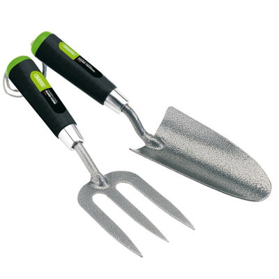 Draper 65960 Carbon Steel Hand Fork & Hand Trowel Heavy Duty Garden ...