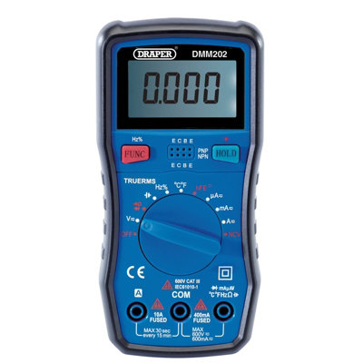 Draper Auto-Ranging Digital Multimeter, 1 x Test Leads, 1 x Temp Probe ...