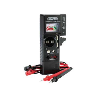 Draper Battery Bulb Fuse Continuity Tester 1.5V 9V Analogue Display ...