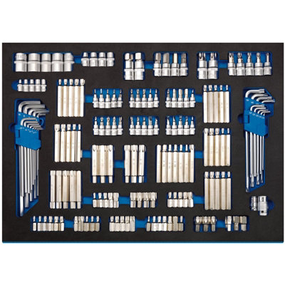 Draper Bit Set in Full Plus Drawer EVA Insert Tray (167 Piece) 63516 ...