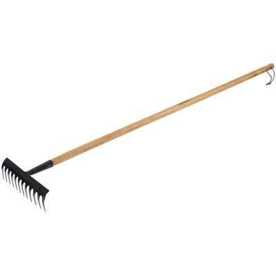 Draper Carbon Steel Garden Rake with Ash Handle 14306