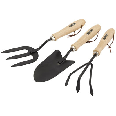 Draper Carbon Steel Hand Fork, Cultivator and Trowel with Hardwood ...