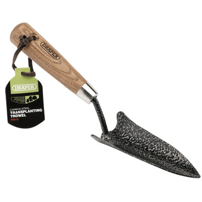 Draper Carbon Steel Heavy Duty Transplanting Trowel with Ash Handle 14312