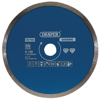 Draper Continuous Diamond Blade, 180mm 99780 | DIY at B&Q