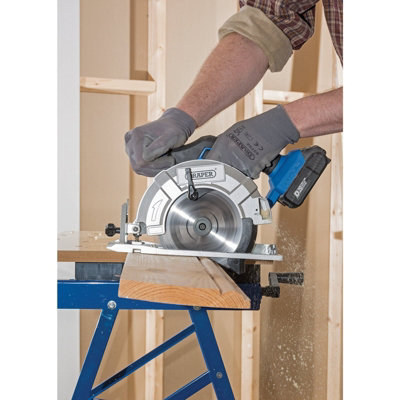 Draper D20 20V Brushless Circular Saw, 1 x 3.0Ah Battery, 1 x Fast ...