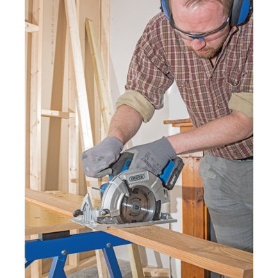 Draper D20 20V Brushless Circular Saw, 1 x 3.0Ah Battery, 1 x Fast ...