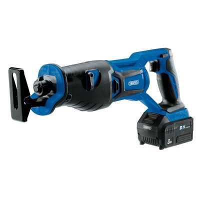 Draper D20 20V Brushless Reciprocating Saw, 1 x 3.0Ah Battery, 1 x Fast ...