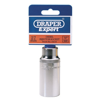 Draper Diesel Injector Socket, 1/2" Sq. Dr., 27mm 16216 | DIY at B&Q