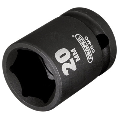 Draper Draper Hi-TORQ Impact Socket, 1/2" Sq. Dr., 20mm 20184