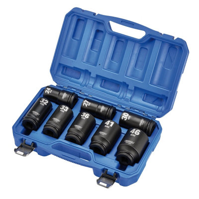 Draper Draper HI-TORQ Metric Deep Impact Socket Set, 3/4" Sq. Dr. (8 ...