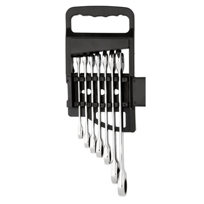 Draper Draper Hi-Torq Metric Ratcheting Combination Spanner Set 7 Piece 25397
