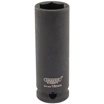 Draper Expert 15mm 3/8" Square Drive Hi-Torq 6 Point Deep Impact Socket ...