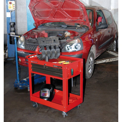 Draper Expert 2 Level Tool Trolley with Two Drawers 07635 | DIY at B&Q