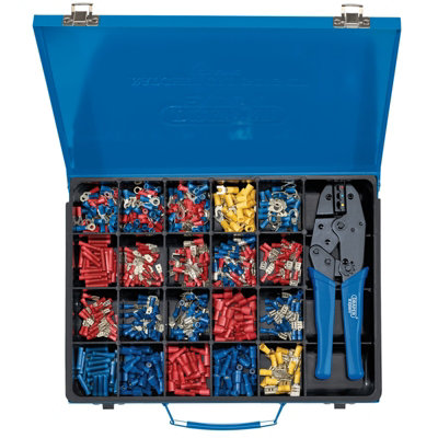 Draper Expert 220mm Ratchet Crimping Tool And Terminal Kit With Mixed ...