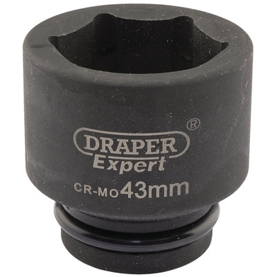 Draper Expert 43mm 3/4" Square Drive Hi-Torq 6 Point Impact Socket 5024 ...