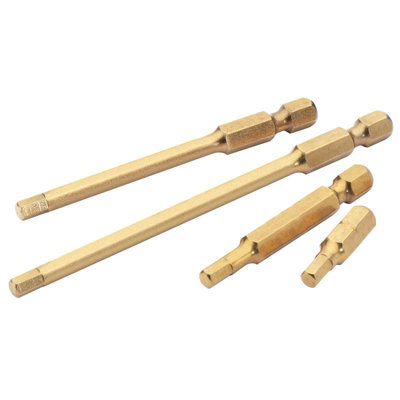 Draper Expert 6mm 1/4" Hex. Hexagonal Titanium Nitride Coated Insert ...