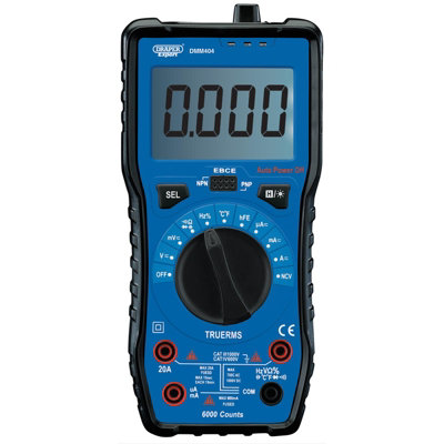 Draper Expert Auto & Manual Ranging Digital Multimeter, CAT IV, DC/AC ...