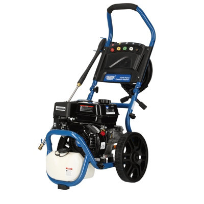 Draper Expert Petrol Pressure Washer, 6.5Hp, 4-Stroke Engine, 8m Hose ...