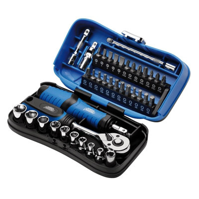 Draper Expert Socket and Bit Set, 1/4" Sq. Dr. (39 Piece) 04713