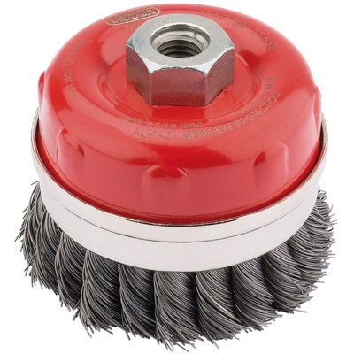 Draper Expert Twist Knot Wire Cup Brush, 100mm, M14 52633 | DIY at B&Q