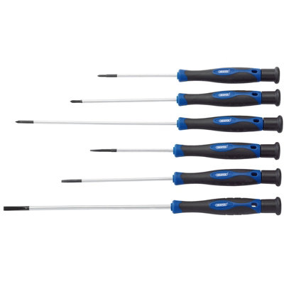 Draper Extra Long Precision Screwdriver Set (6 Piece) 28119 | DIY at B&Q