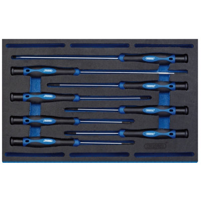 Draper Extra Long Precision Screwdriver Set in 1/4 Drawer EVA Insert ...