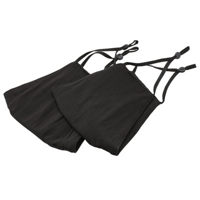 Draper Fabric Reusable Face Masks, Black (Pack of 2) 94701 | DIY at B&Q