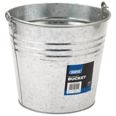 Draper Galvanised Steel Bucket, 12L 53241