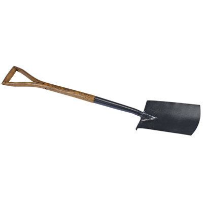 Draper Garden Digging Spade with Ash Handle, Carbon Steel Long Handled ...