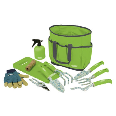 Draper Garden Tool Set with Floral Pattern (11 Piece) 08999 | DIY at B&Q
