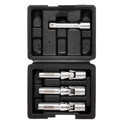 Draper Glow Plug Socket Set, 3/8" Sq. Dr. (4 Piece) 13605