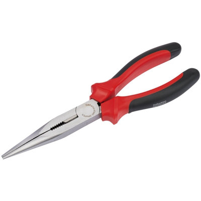 Draper Heavy Duty Long Nose Pliers with Soft Grip Handles, 200mm 68300 | DIY at B&Q