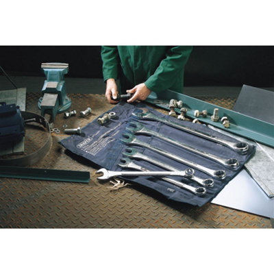 Draper Heavy Duty Long Pattern Metric Combination Spanner Set 6 Piece 31167