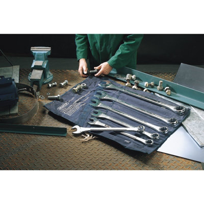 Draper Heavy Duty Long Pattern Metric Combination Spanner Set 6 Piece 31167