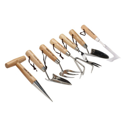 Draper Heritage Stainless Steel Garden Tool Set with Ash Handles (7 ...