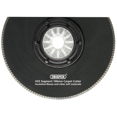 Draper HSS Segment Carpet Cutter, 100mm Diameter 26809 | DIY at B&Q