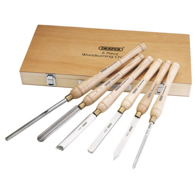 Draper HSS Woodturning Chisel Set (6 Piece) 58697 | DIY at B&Q