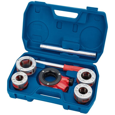 Draper Imperial Ratchet Pipe Threading Kit 7 Piece 22498 at B&Q