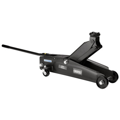 Draper Long Chassis Trolley Jack, 3 Tonne, Black 27635
