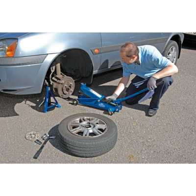 Draper Long Chassis Trolley Jack, 3 Tonne, Black 27635