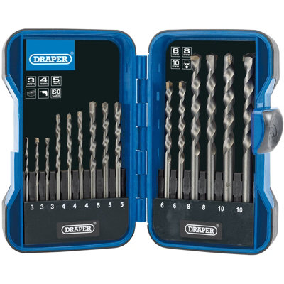 Draper Masonry Drill Bit Set (15 Piece) 18550 | DIY at B&Q