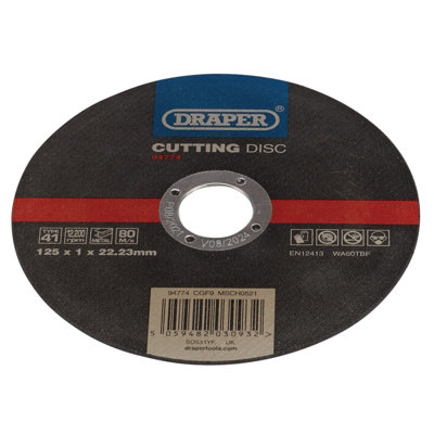 Draper Metal Cutting Disc, 125 x 1 x 22.23mm 94774