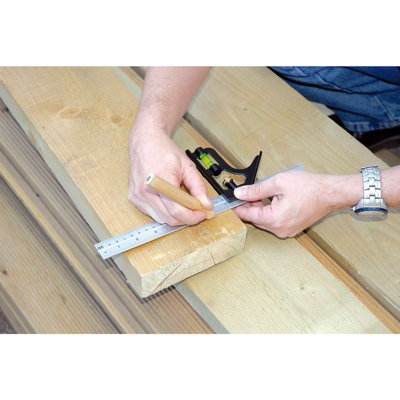 Draper Metric and Imperial Combination Square, 300mm 34703 | DIY at B&Q