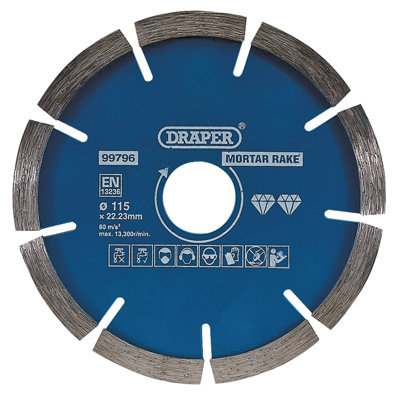 Draper Mortar Raking Diamond Blade, 115mm 99796