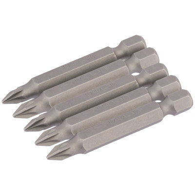 Draper No.1 1/4" Hex. PZ Type Insert Bit 50mm Long x 5 64281 | DIY at B&Q