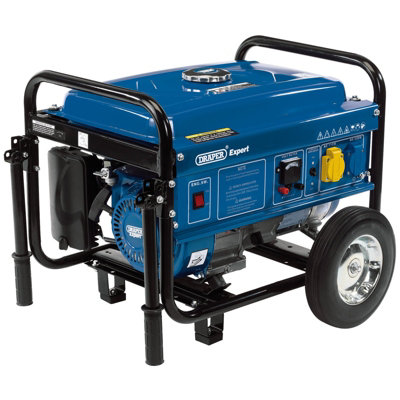 Draper Petrol Generator with Wheels, 2500W 87088