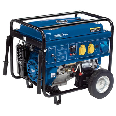 Draper Petrol Generator with Wheels, 6500W 16143 | DIY at B&Q