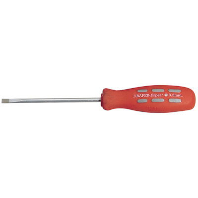 Draper Plain Slot Parallel Tip Mechanic's Screwdriver, 100 x 3.2mm ...